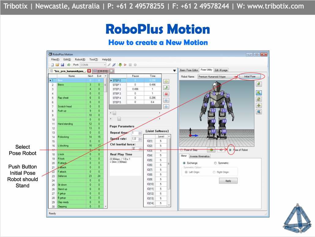 RoboPlus – Motion | Tribotix